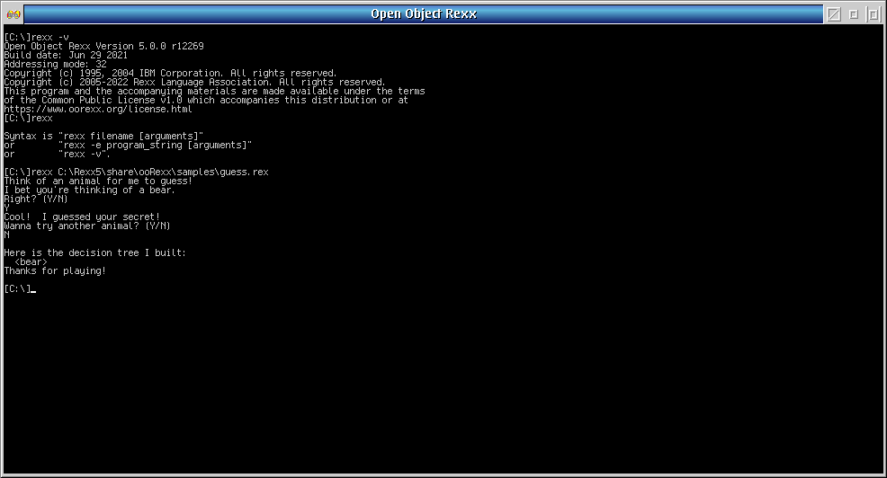 ooRexx (open object Rexx) | eCSoft/2